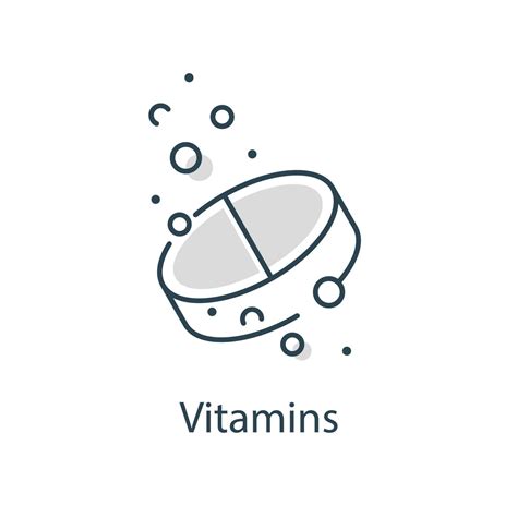 Vitamins Or Sugar Substitute Water Bubbles Thin Line Symbol On White
