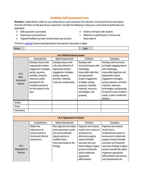 Candidate Assessment