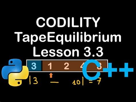 Tape Equilibrium Solving The Codility Challenge Efficiently With Python