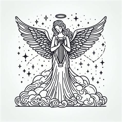 Coloriage Ange à Imprimer Sur Coloriageenfantcom