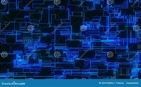 printed circuit board visualization of advanced technology concept
