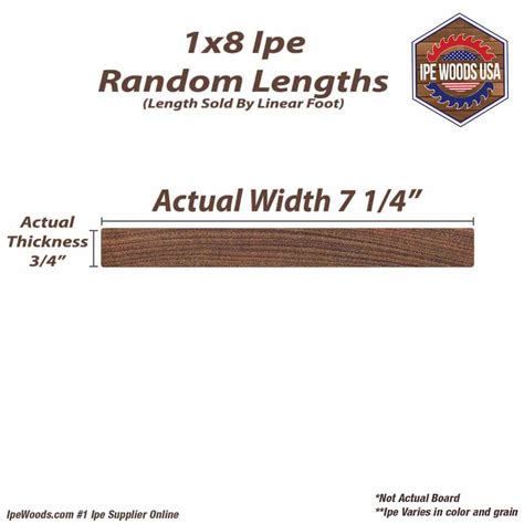 1x8 Ipe Eased Edge Random Lengths •