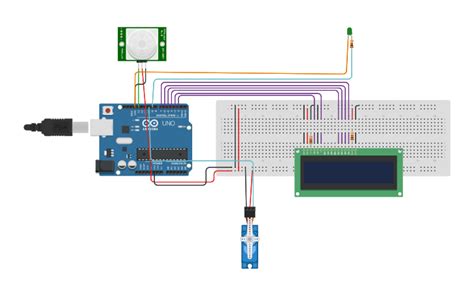 Circuit Design Smart Toll Booth Mamangement Tinkercad