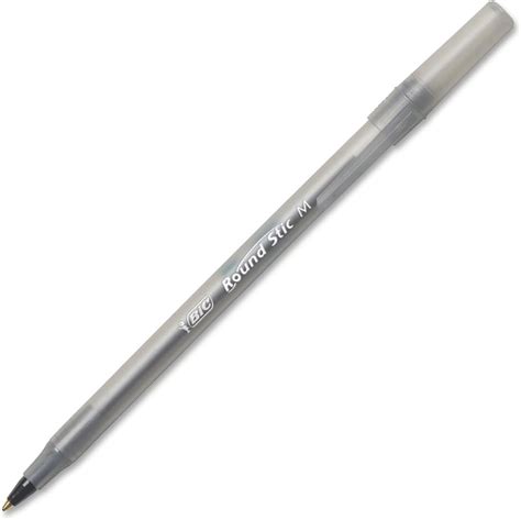 Bic Round Stic Extra Value Black Ballpoint Pens Medium Point 1 0 Mm