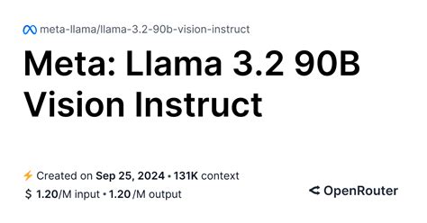 Llama 32 90b Vision Instruct Api Providers Stats Openrouter