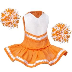 Orange Cheerleader Outfit 18 Inch Doll Cheer Outfit Can Be