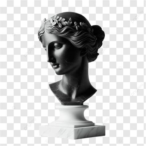 투명한 배경에 있는 여자 얼굴의 3d 청동상 투명한 배경에 있는 여성의 얼굴의 3d 청동상 여자 얼굴의 청동상 동상 Png