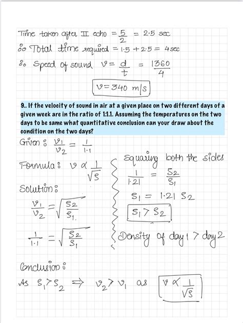 Chapter Sound Solved Numericals