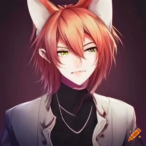 Anime Guy With Fox Ears And Long Hair On Craiyon