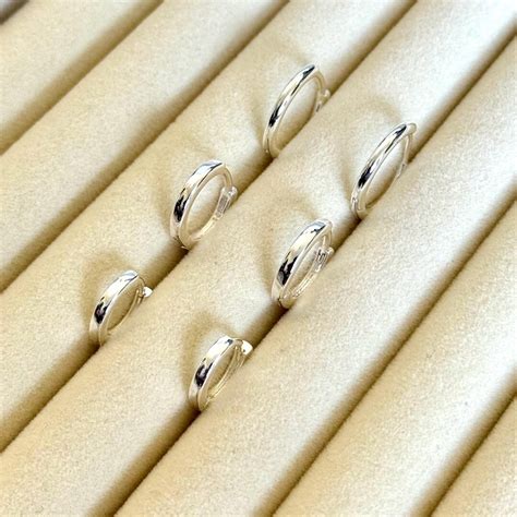 Sterling Silver Hoop Earrings Dainty S925 Silver Huggies Etsy