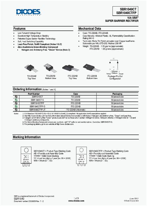 Sbr1040ct G4364617pdf Datasheet Download Ic On Line