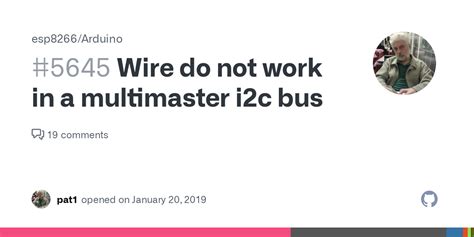 Wire Do Not Work In A Multimaster I2c Bus · Issue 5645 · Esp8266