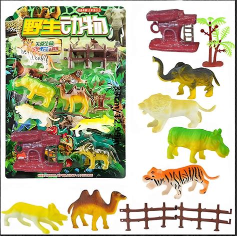 Jungle Simulation Playset Classroom Desktop Plastic Figurine Jungle