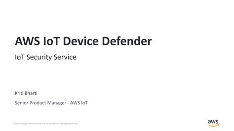 Manage Security Of Your Iot Devices With Aws Iot Device Defender Aws Online Tech Talks