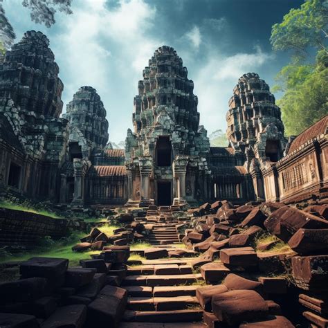 Premium Photo Photo Of Angkor Temples In Cambodia