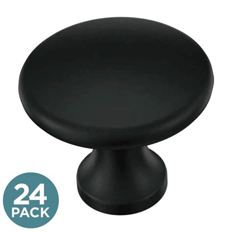 Franklin Brass Round 1 18 In 28 Mm Modern Matte Black Round Cabinet