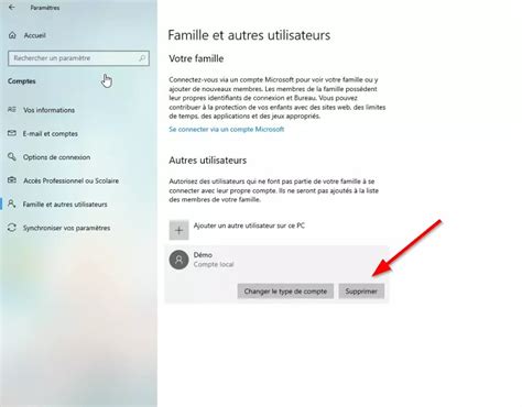 Windows 10 Supprimer Un Compte Utilisateur