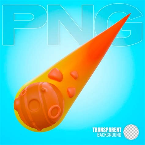 Premium Psd 3d Meteorite Falling In Space