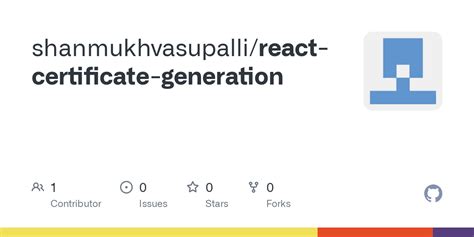 Github Shanmukhvasupalli React Certificate Generation