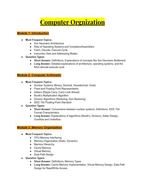Computer Organizer Suggestion Pdf Central Processing Unit Office