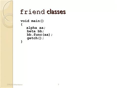 friends function and classes ppt programming languages computing