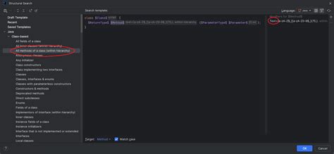 Java How To Create A Structural Search Inspection In Intellij Idea For Method Name Length