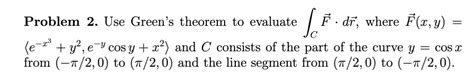 Solved Problem Use Green S Theorem To Evaluate CFdr Chegg