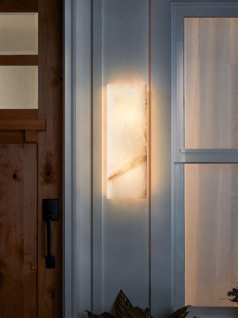 Rectangular Alabaster Wall Sconce Docos