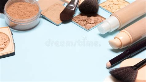 Corrective Make Up Set With Copy Space Stock Image Image Of Makeup