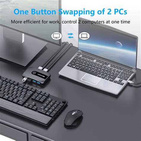 GetUSCart USB Switch Selector Computers Sharing USB Devices KVM Switcher Hub