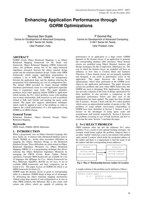 Pdf Enhancing Application Performance Through Gorm Optimizations