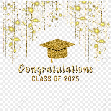 2025 Graduation Season Border Gold Vector Frame Graduation Season Decorate Png Image Image