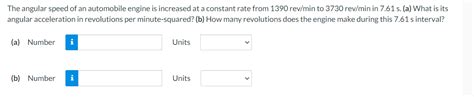Solved The Angular Speed Of An Automobile Engine Is Chegg