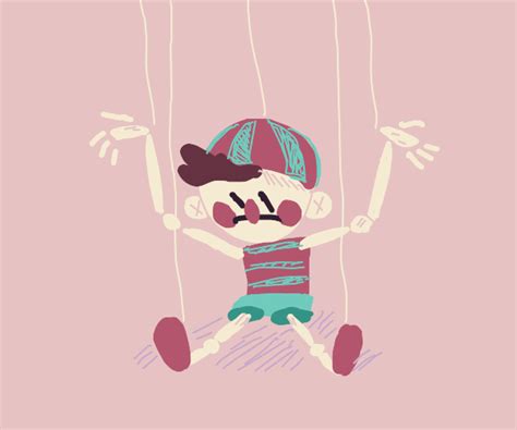 Human Sitting With Puppet Strings On Them Drawception