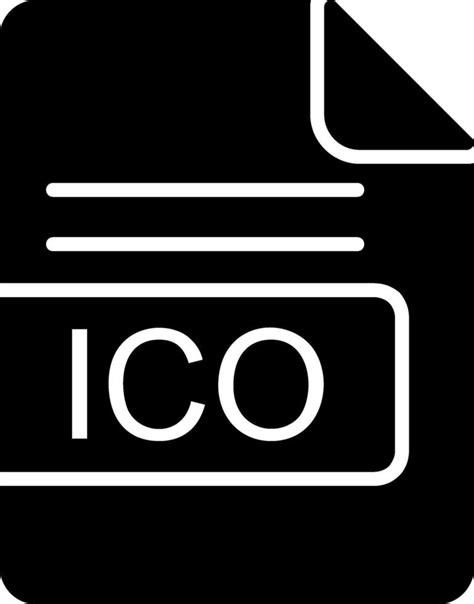 Ico File Format Glyph Icon 43309605 Vector Art At Vecteezy