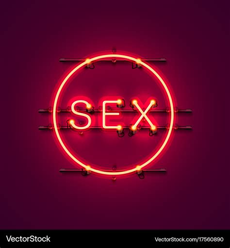 Neon Banner Sex Text Royalty Free Vector Image