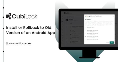 install or rollback to old version of an android app