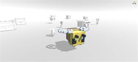 3d Model Block Pack Bee Hive Block Styled Voxel Bee Hive Vr Ar