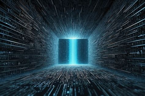 Premium Photo Infinite Flight Among Binary Code In A Chaotic