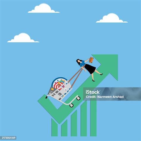 경력 성장을 위한 개인 기술 개발 업무 능력 향상 기술 향상 개념에 대한 관심 기술 기호를 상승 화살표로 드래그하는 사업가 개발에 대한 스톡 벡터 아트 및 기타 이미지