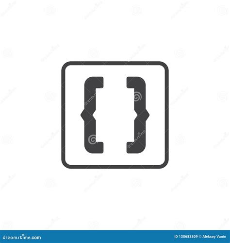 Math Brackets Vector Icon Stock Vector Illustration Of Graphics 130683809