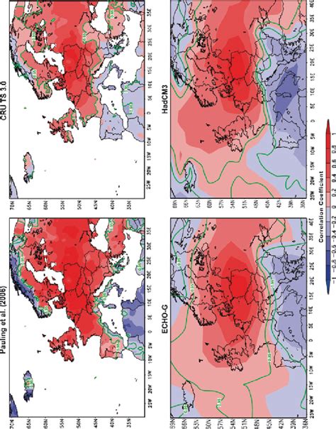 5 Top Left Spatial Correlation Maps Between Winter Precipitation Download Scientific Diagram