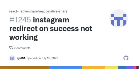 Instagram Redirect On Success Not Working · Issue 1245 · React Native