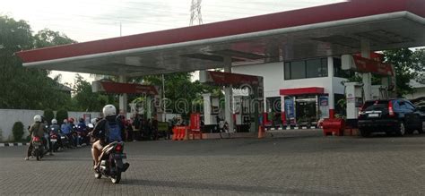 Gas Station In Gresik City Indonesia Editorial Image Image Of
