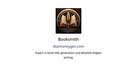 Booksmith Gpts Features And Functions Examples And Prompts Gpt Store