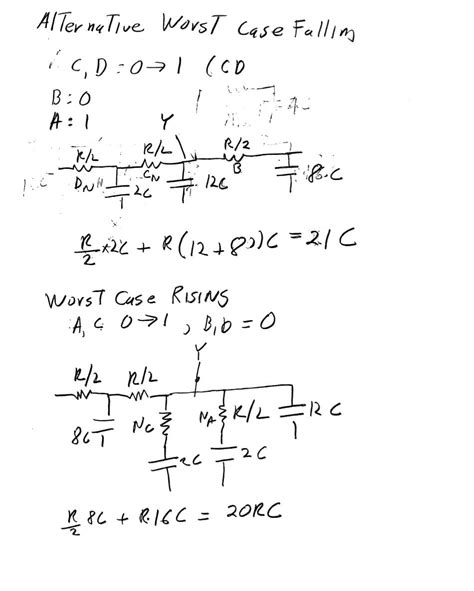 Solved Find The Worst Case And Best Case Elmore Parasitic And Effort