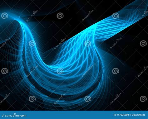 Abstract Technology Wave Blue Fractal Stock Illustration Illustration Of Artwork Grid 117576200
