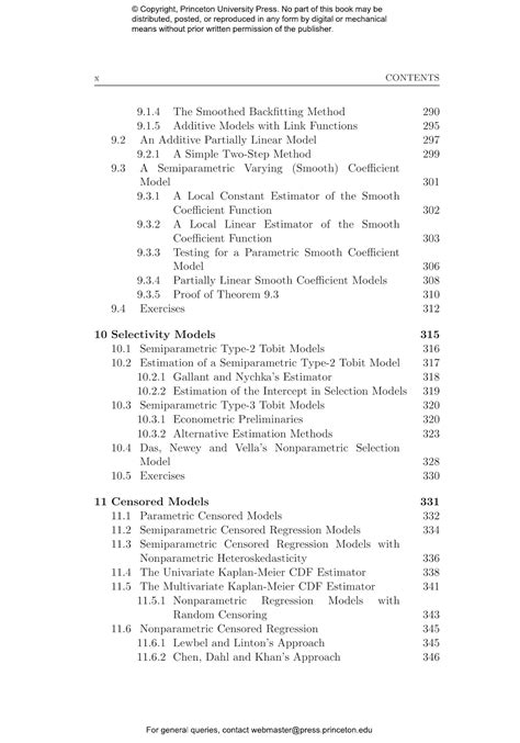 Nonparametric Econometrics Princeton University Press