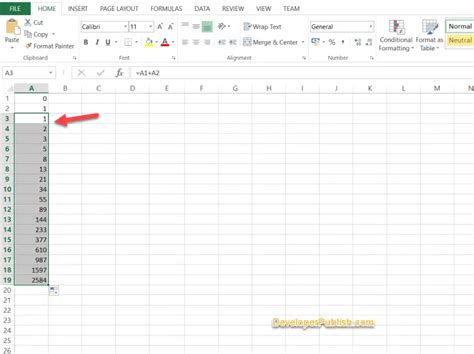 How To Create Fibonacci Sequence In Excel Developer Publish