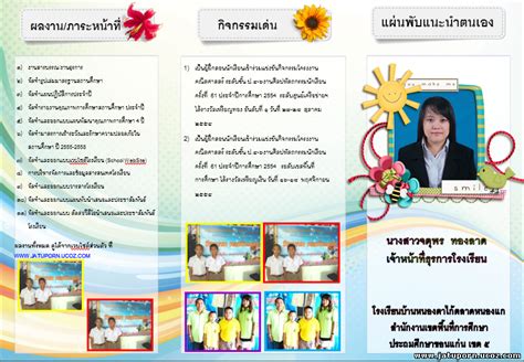 ตัวอย่างแผ่นพับ แนะนำตัวเอง สอบภาค ค ครูผู้ช่วย สอบสัมภาษณ์ 1 ครูผู้ช่วย เอกสารข้าราชการ